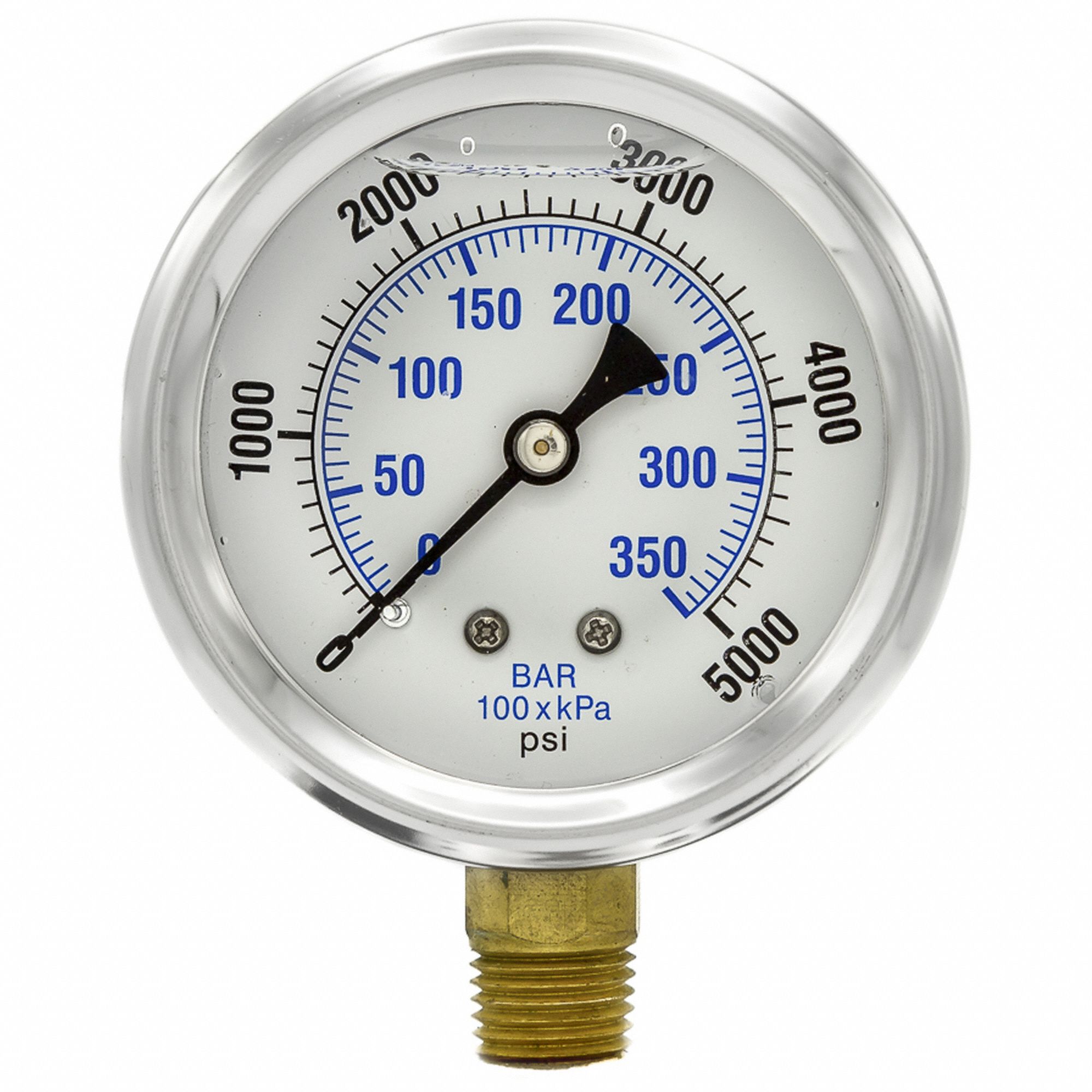 WGTC, Bottom, 1/4 in NPT Male, Differential Pressure Gauge - 801CP0 ...