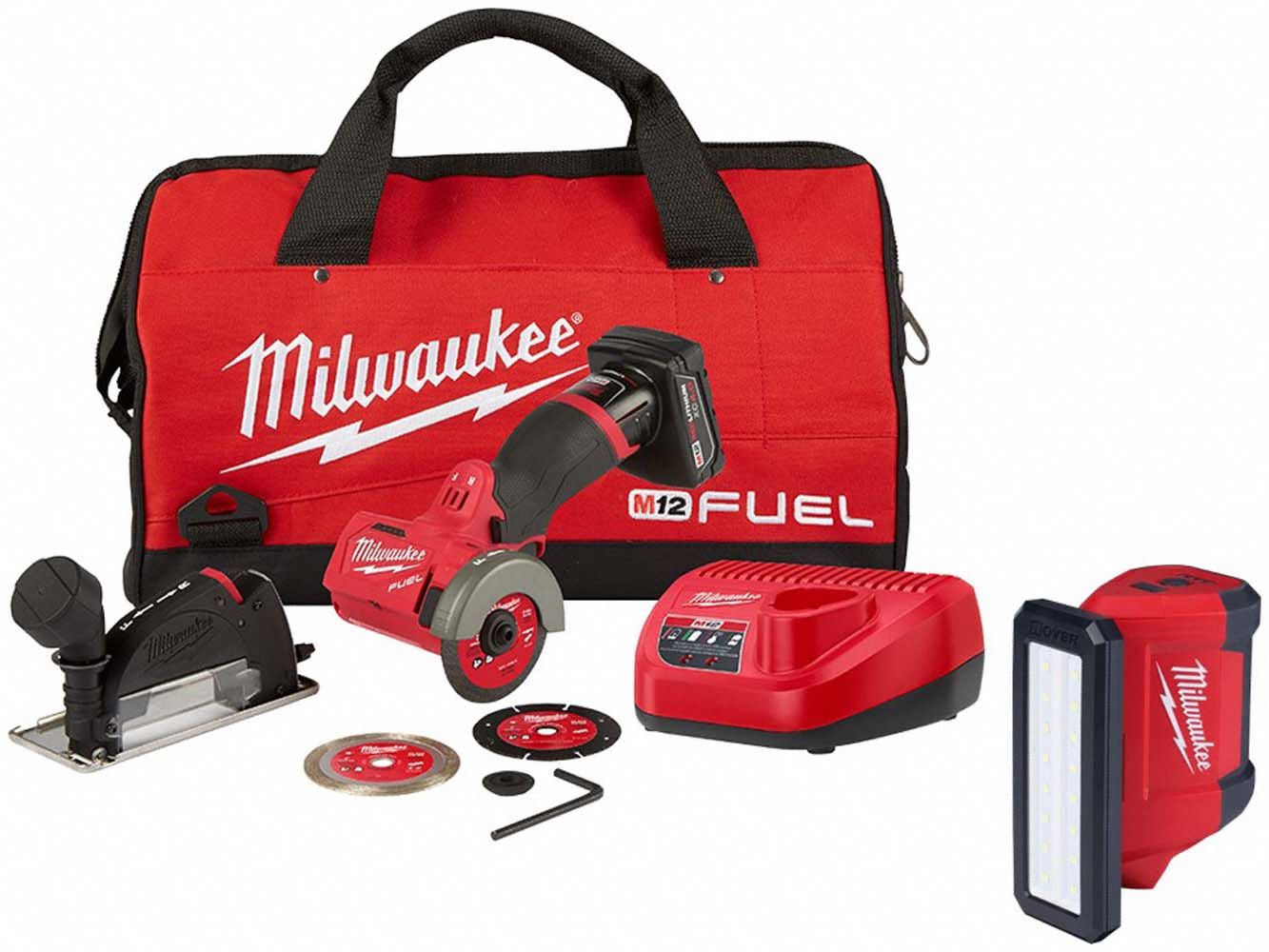 Cut-Off Tool Kit and Light,4.0Ah Battery - Grainger