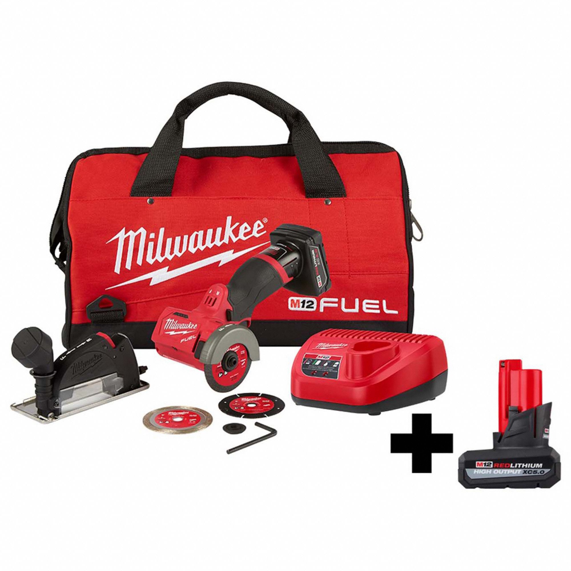MILWAUKEE, 3 in Wheel Dia, Trigger, Cut Off Kit - 387HG9|2522-21XC, 48 ...