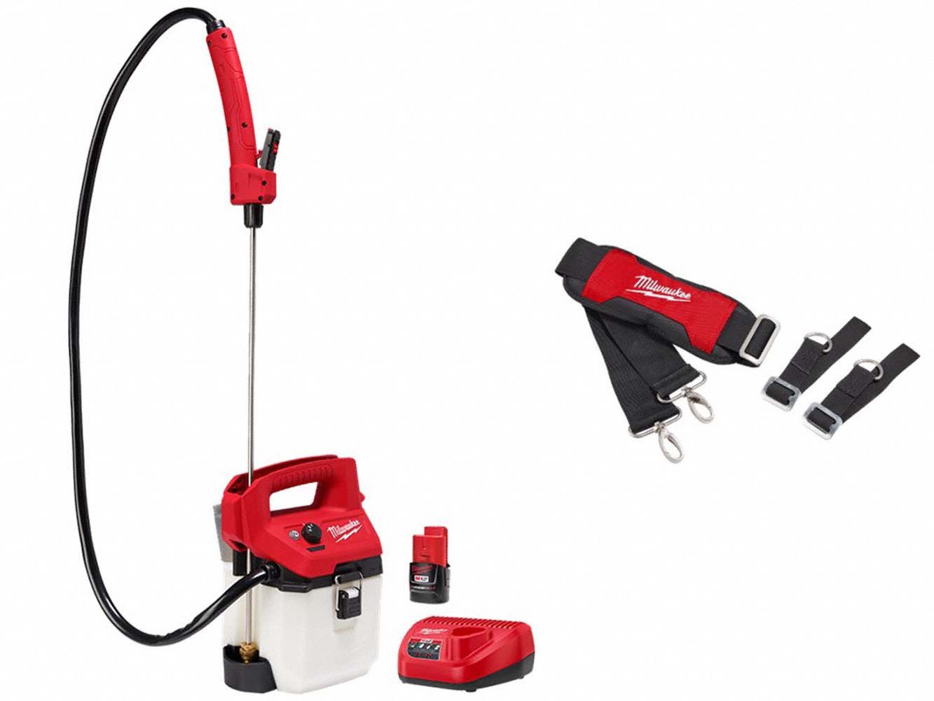 MILWAUKEE, 1 gal Tank, Poly Tank, Sprayer Kit - 390FE4|2528-21G1, 49-16 ...