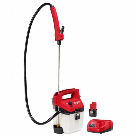 MILWAUKEE, 1 gal Tank, Poly Tank, Cordless Handheld Sprayer - 800TL6 ...