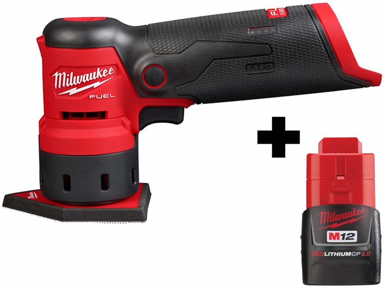 M12 Orbit Detail Sander, M12 CP2.0 Batt - Grainger