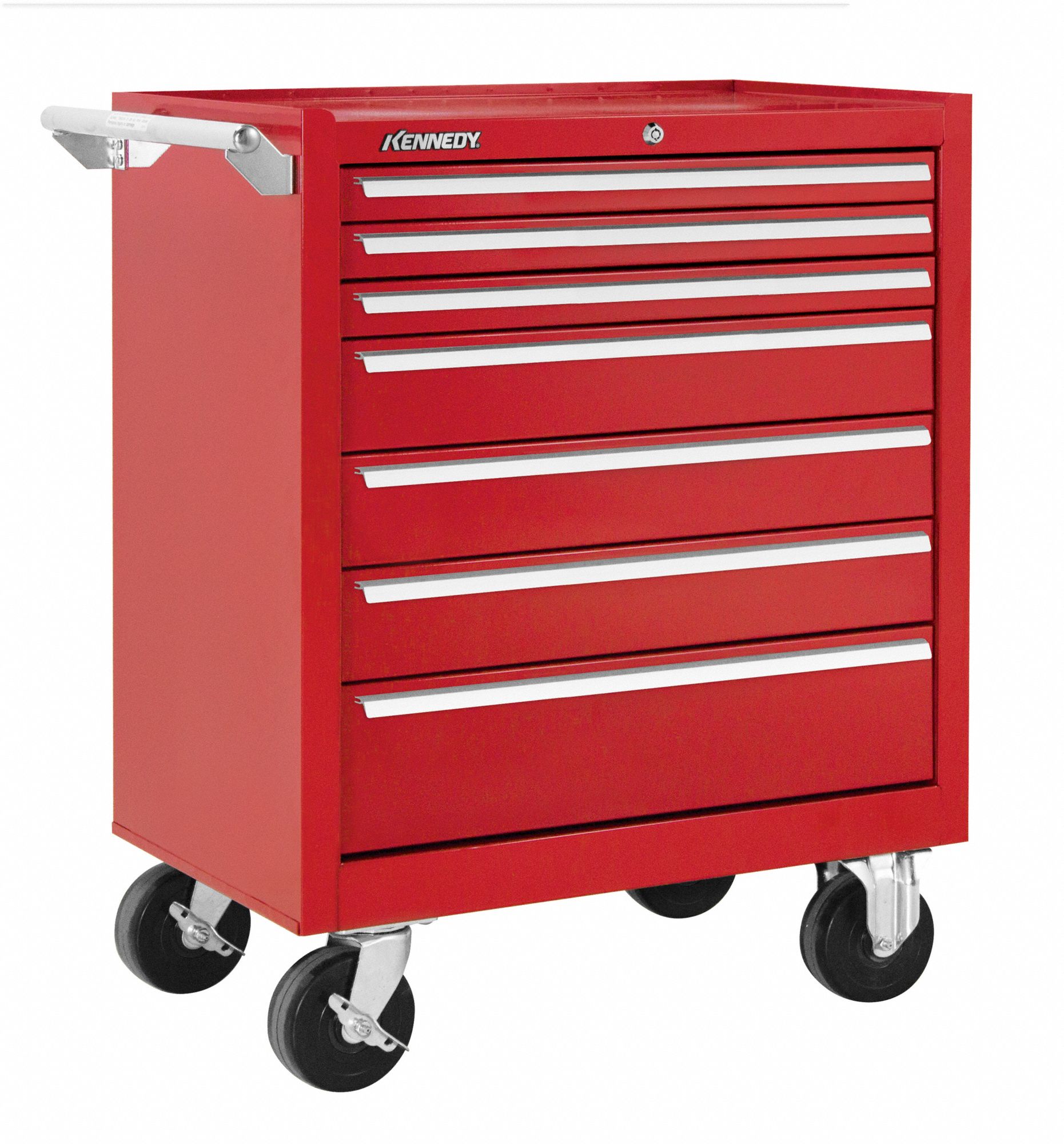 KENNEDY Gloss Red 29 In W X 20 In D X 35 In H Rolling Tool Cabinet
