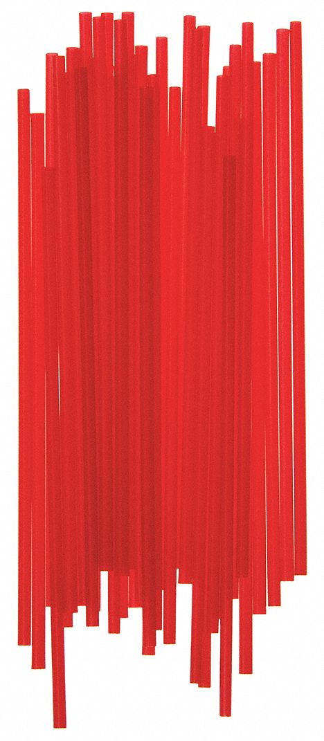 Red, 5 1/4 in Lg, Disposable Stirrer - 253G23|ECK525RD - Grainger