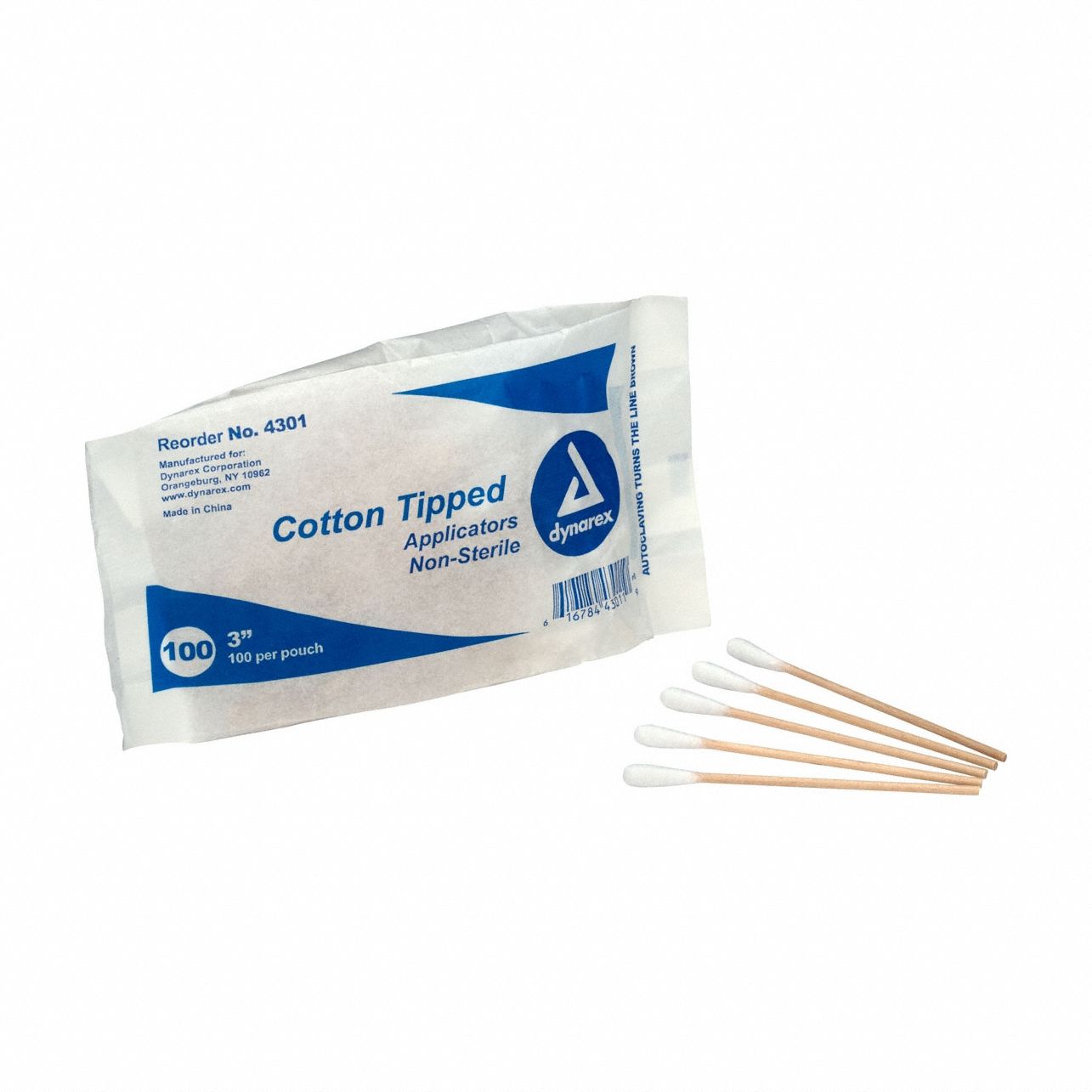 FIRST AID ONLY, Non-Sterile, Cotton, Cotton Tip Swab - 39P037|25-400 ...