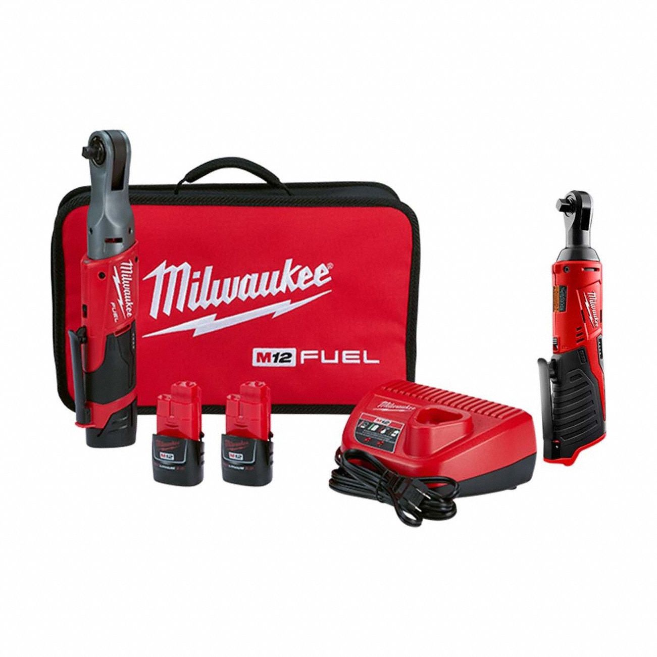 MILWAUKEE, 55 ft-lb Fastening Torque, 35 ft-lb Torque - Max, Ratchet ...