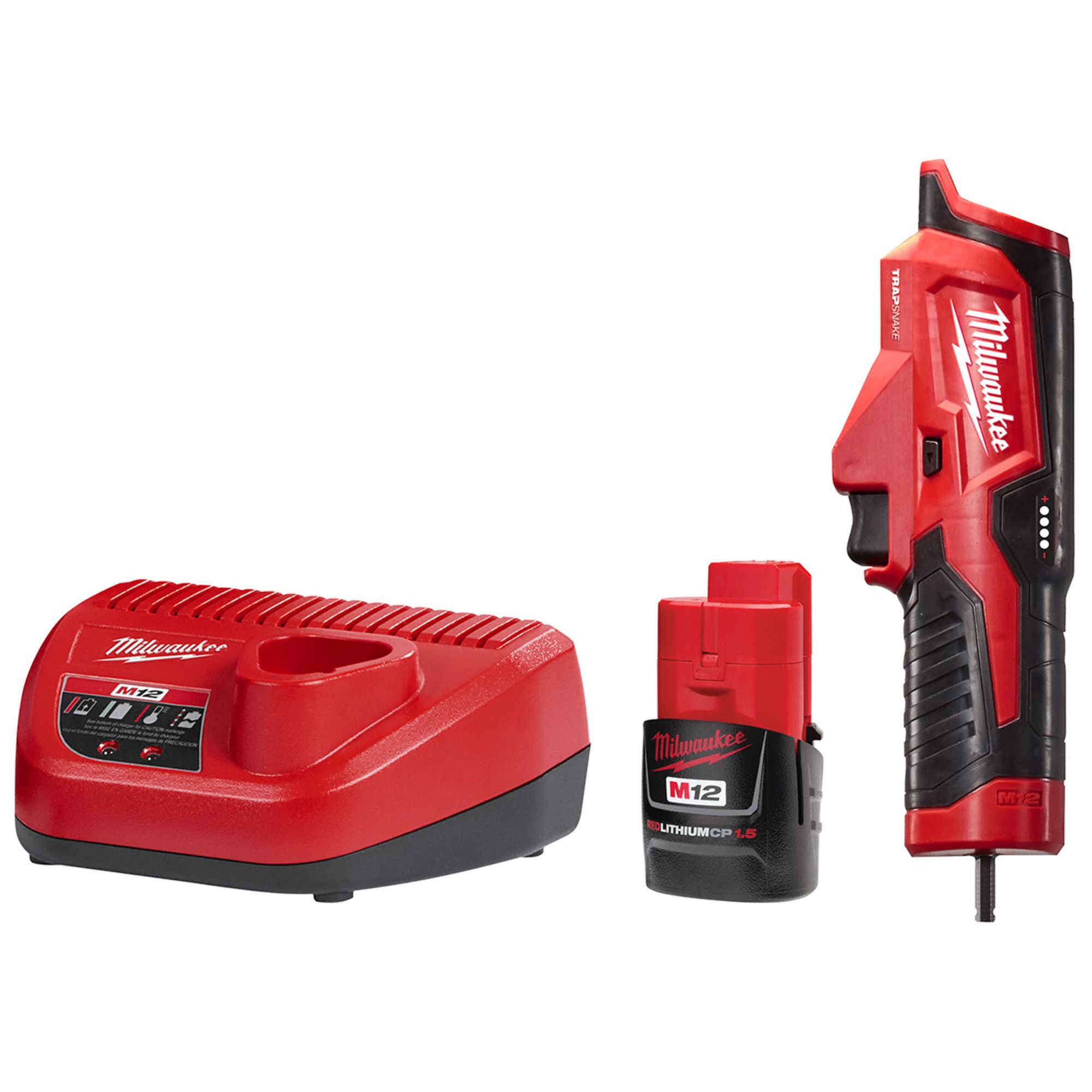MILWAUKEE, Cordless, TRAPSNAKE, Auger Driver Kit - 795CP2|2575-21 ...