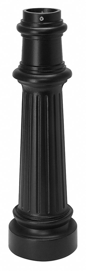 Sign Base,Aluminum,Black,2-3/8 in dia. - Grainger