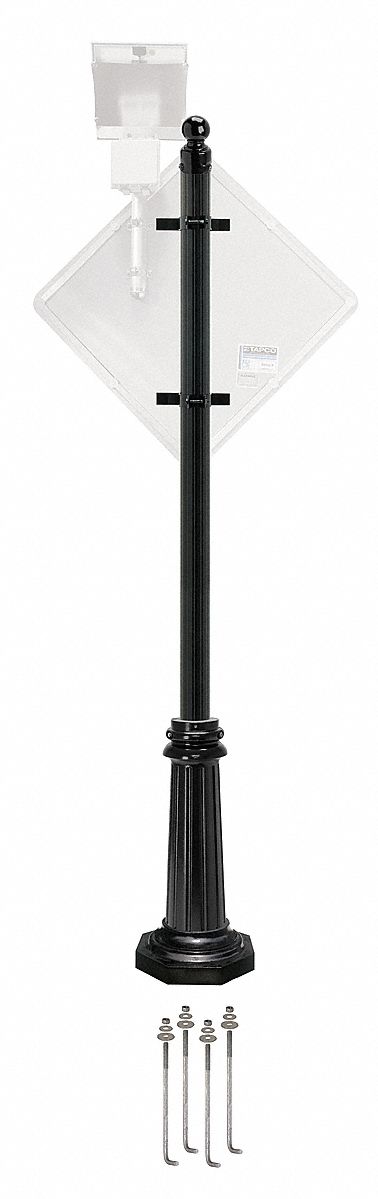 TAPCO Decorative Sign Post Package for Use in Concrete, Includes Post ...