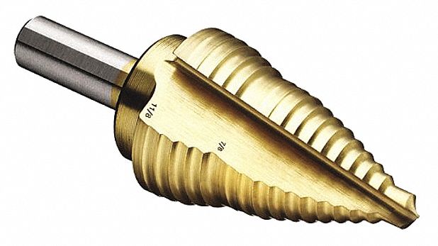 Step Drill 1/4 In - 1-1/8 In - Grainger