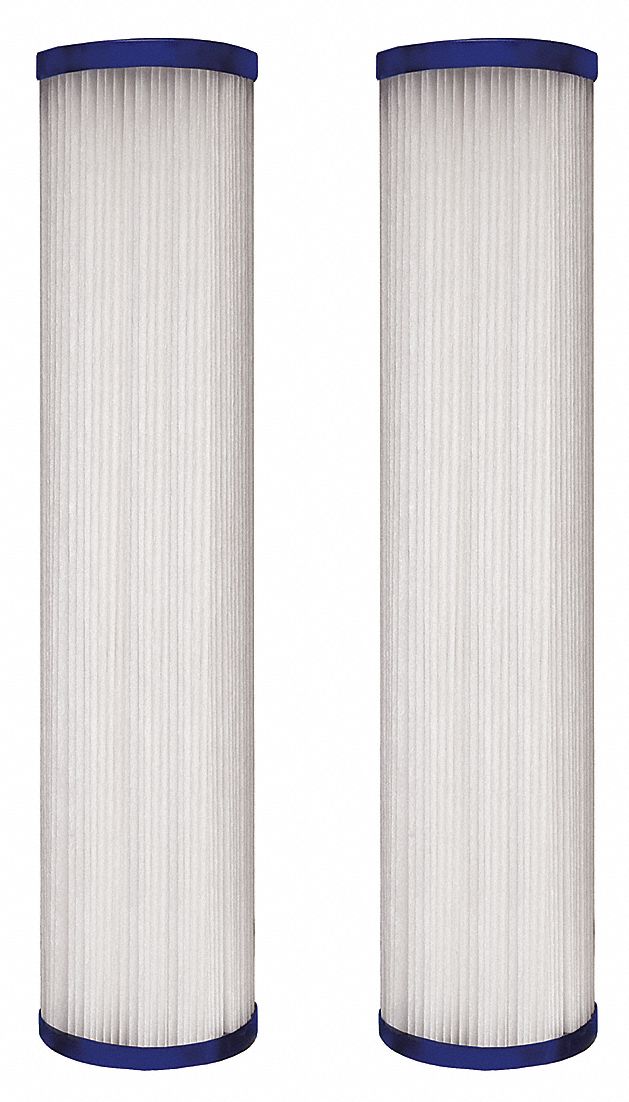 DUPONT 25 Micron Rating Filter Cartridge, 2" Diameter, 10" Height, 5.00 ...