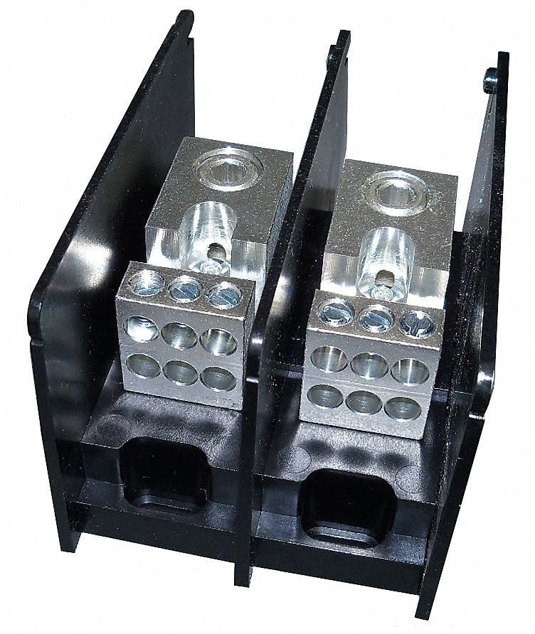 MERSEN, 2 Poles, Surface Mount, Power Distribution Block - 25CC29 ...