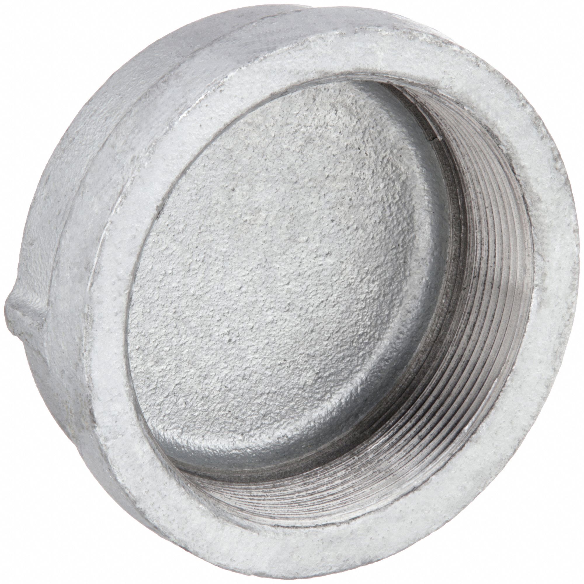 ANVIL Round Cap: Malleable Iron, 6 in Pipe Size, Female NPT, Class 150 ...