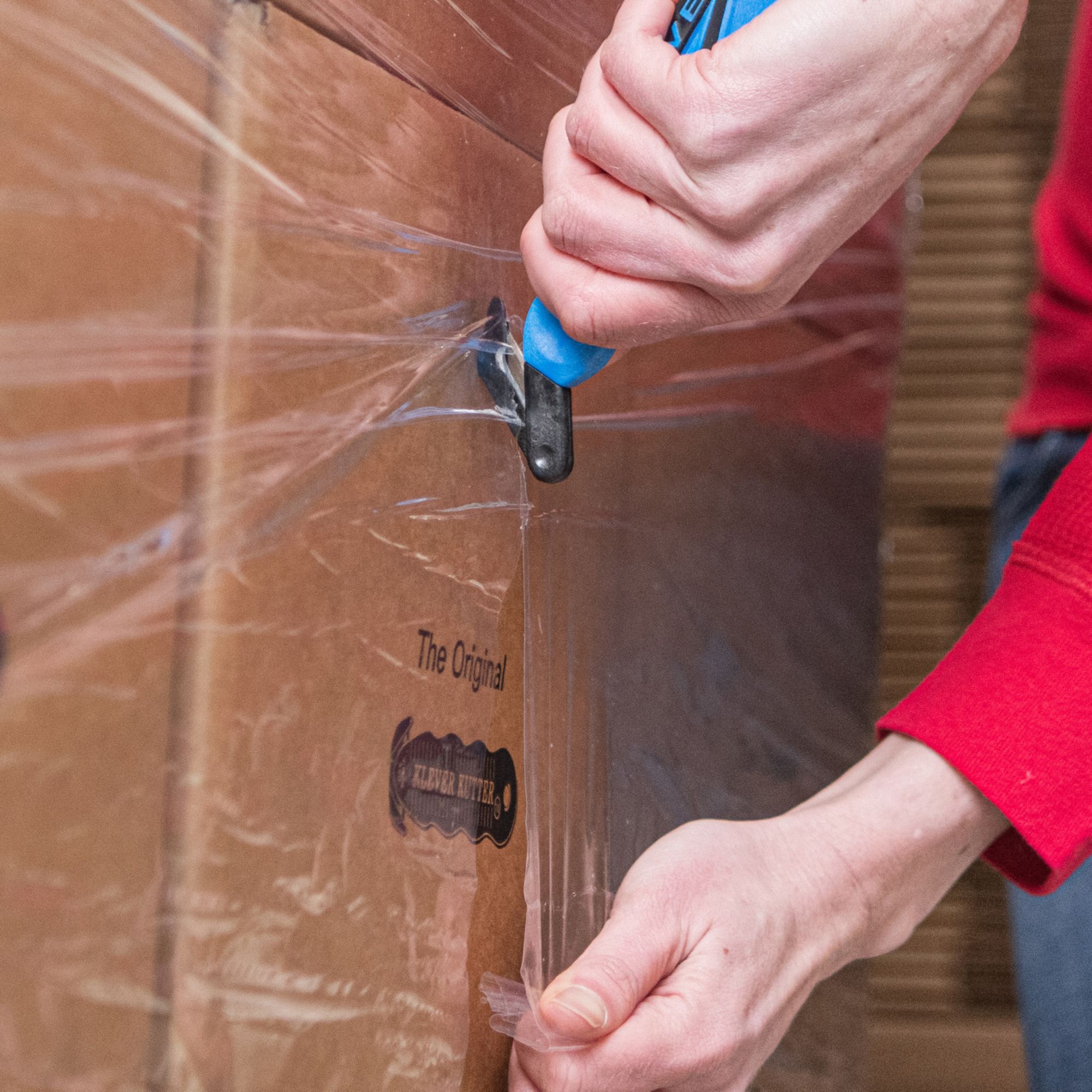 KLEVER Hook-Style Safety Cutter: 7 in Overall Lg, Oval Handle ...