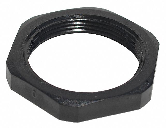 REIKU 1-1/2 in NPT Lock Nut, Nylon, Black - 25D348|PAGMB-N08 - Grainger