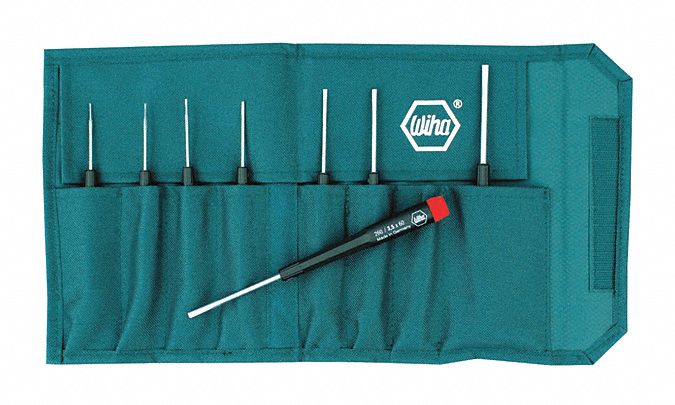 WIHA, Precision Slotted 8Pc Set 1.0-4.0Mm - 25D862|26098 - Grainger