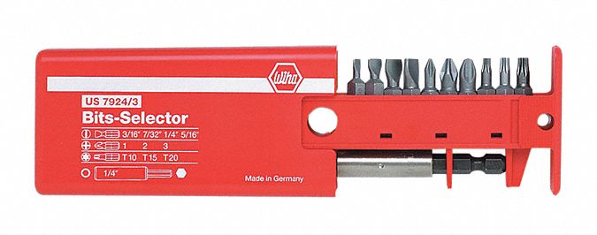 WIHA, Slotted, Phillips And Torx Bit Selector - 25D976|79243 - Grainger