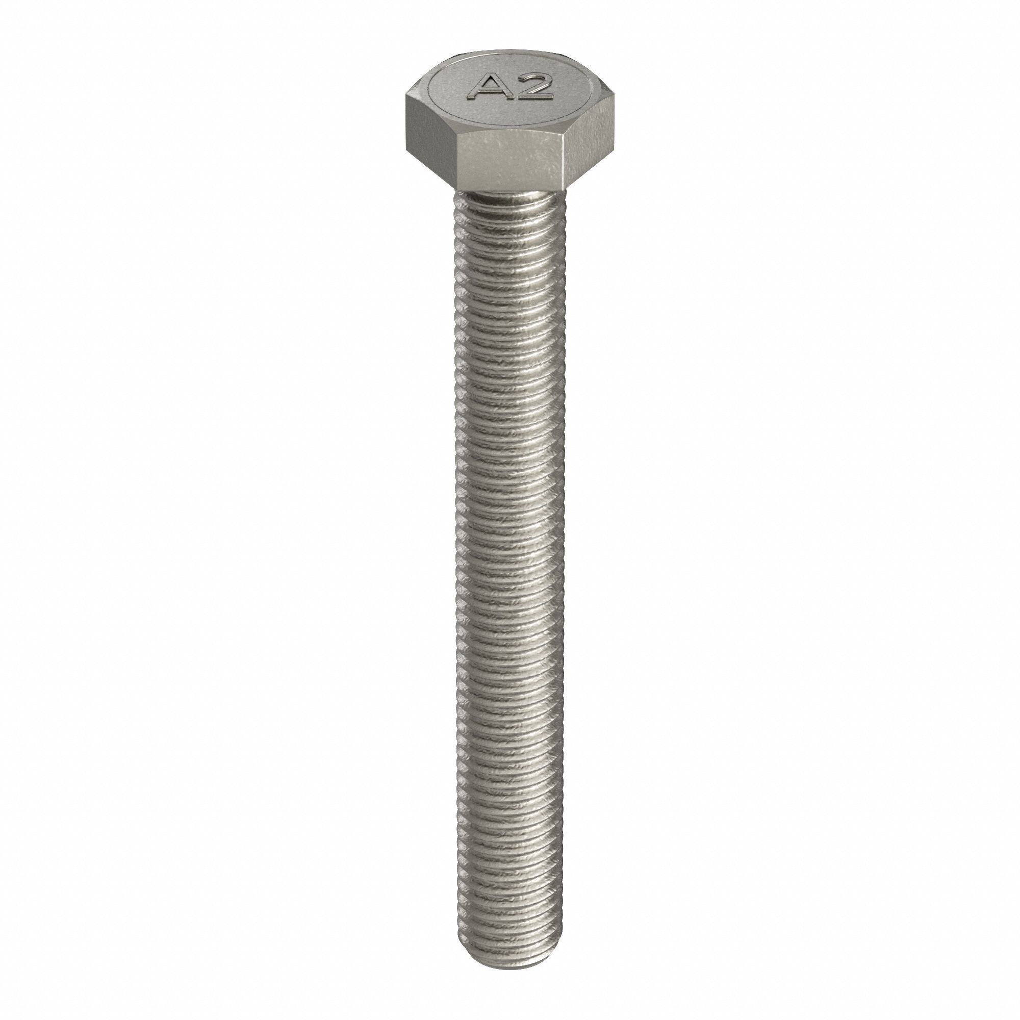 Stainless Steel, A2, Hex Head Cap Screw - 38DZ45|M51010.140.0100 - Grainger
