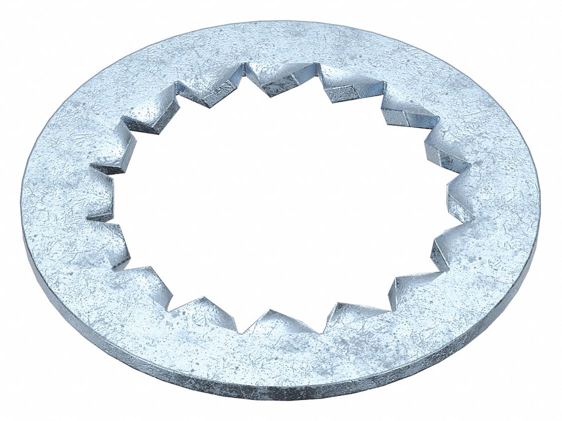 Grade 2, Zinc Plated, Internal Tooth Lock Washer - 25DM96|U37480.087. ...