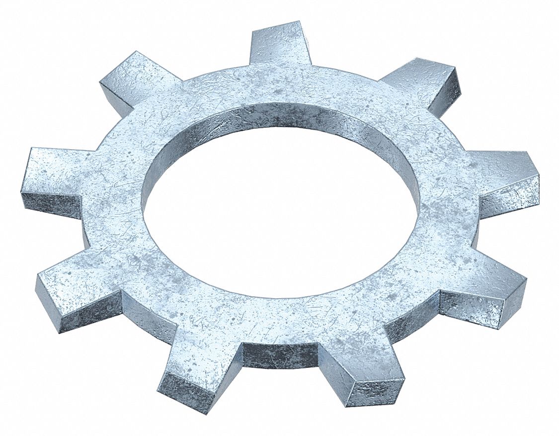 Case Hardened, Zinc Plated, External Tooth Lock Washer - 25DN34|M37420 ...