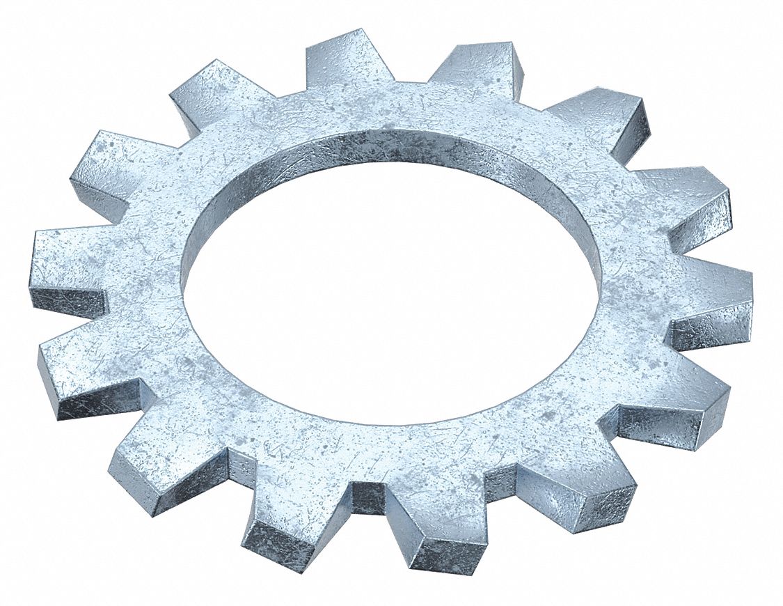 Case Hardened, Zinc Plated, External Tooth Lock Washer - 25DN37|M37420 ...