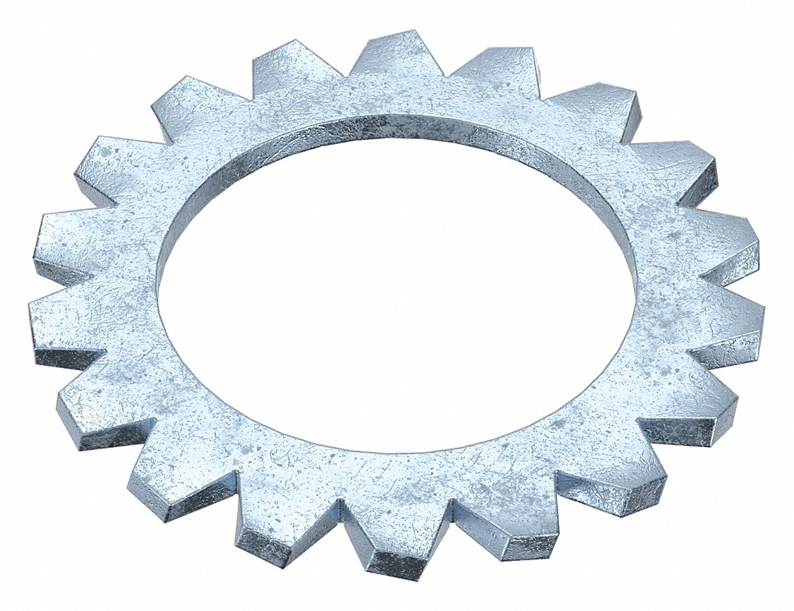 Case Hardened, Zinc Plated, External Tooth Lock Washer - 25DN40|M37420 ...