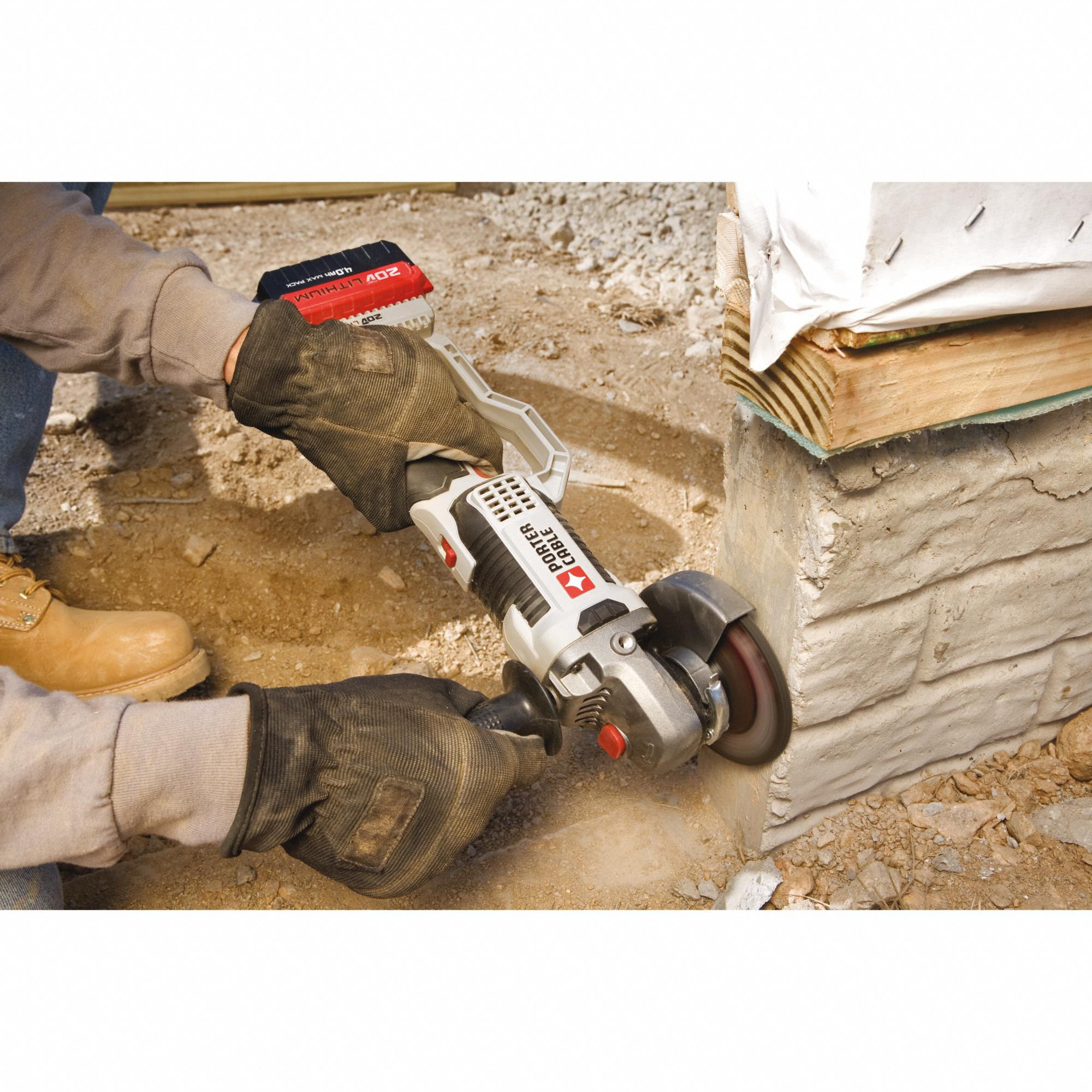 PORTER CABLE Angle Grinder: 4 1/2 in Wheel Dia, Trigger, without Lock ...