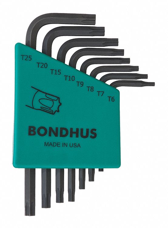BONDHUS, Set 8 Star L-wrenches- Short Arm - 25EP68|31732 - Grainger