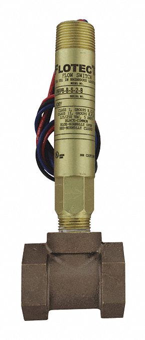 DWYER, Paddle, 3/4 in For Pipe Size, Flotect Flow Switch Brass Body ...
