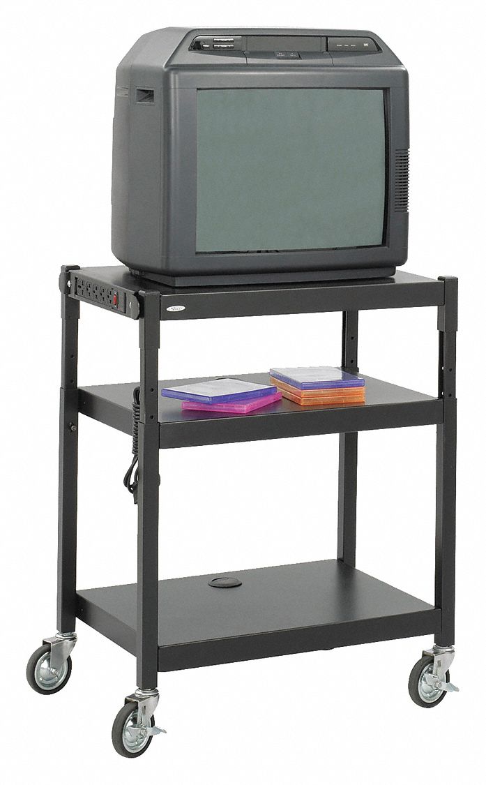 SAFCO, Black, 36 1/2 in Overall Ht, Media Cart - 619L78|8932BL - Grainger