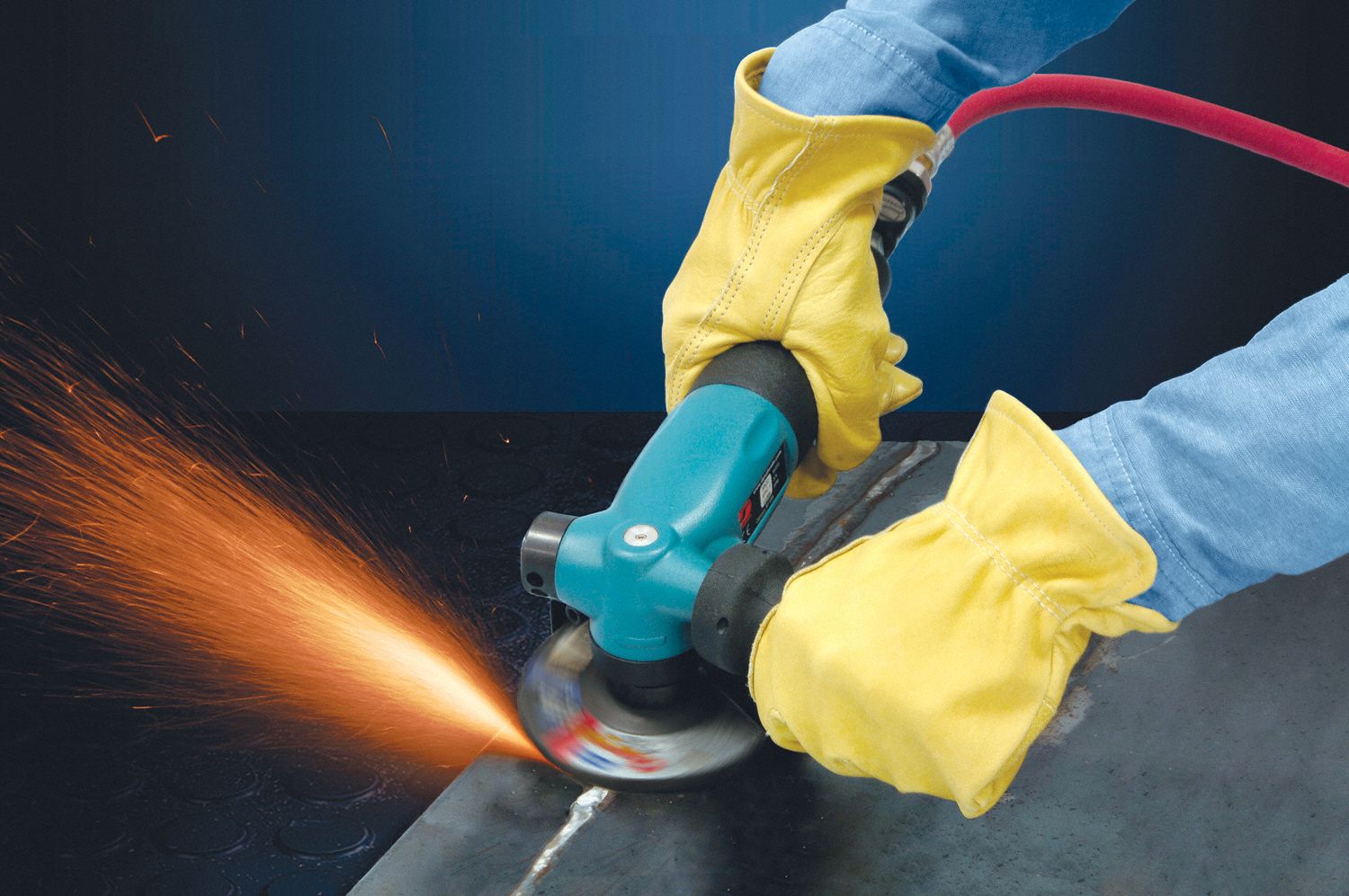 DYNABRADE Angle Grinder: 4 in Wheel Dia, 1.3 hp Horsepower, 13,500 RPM ...