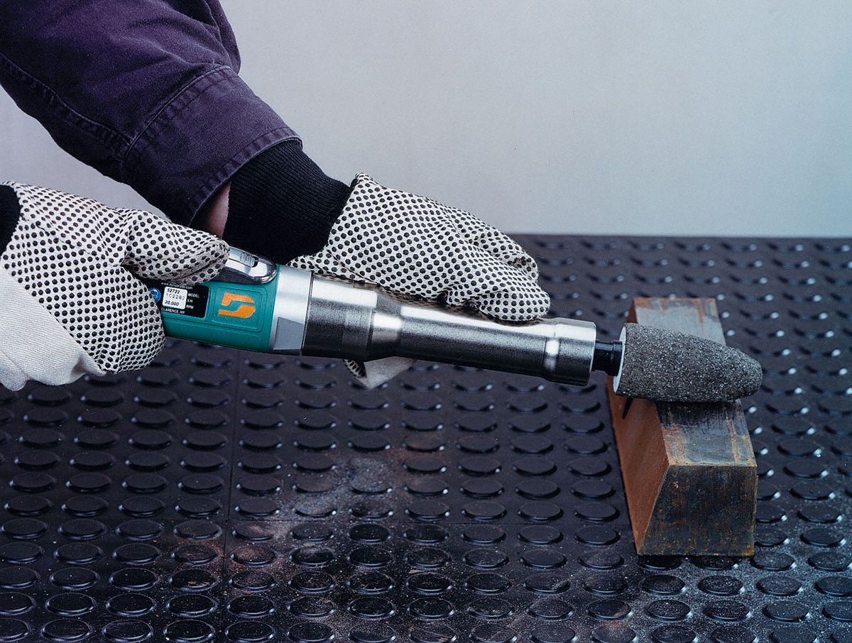 DYNABRADE Angle Grinder: 1 hp Horsepower, 18,000 RPM Max. Speed, 14 3/8 ...