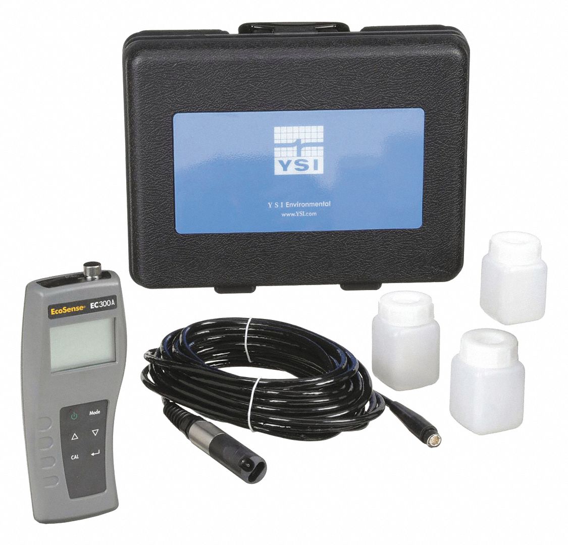 YSI, Batteries/Cable/Manual/Probe, 0.1°C Temp Resolution, Conductivity ...