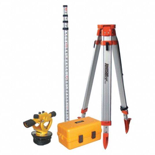 JOHNSON LEVEL, Leveling Screws, 22X, Builders Transit Level Kit ...