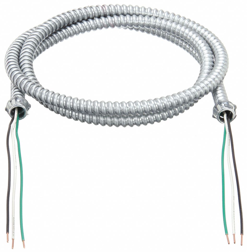 SOUTHWIRE, 14 AWG, 3 Conductors, Metal Clad Whip - 25K876|55082415 ...