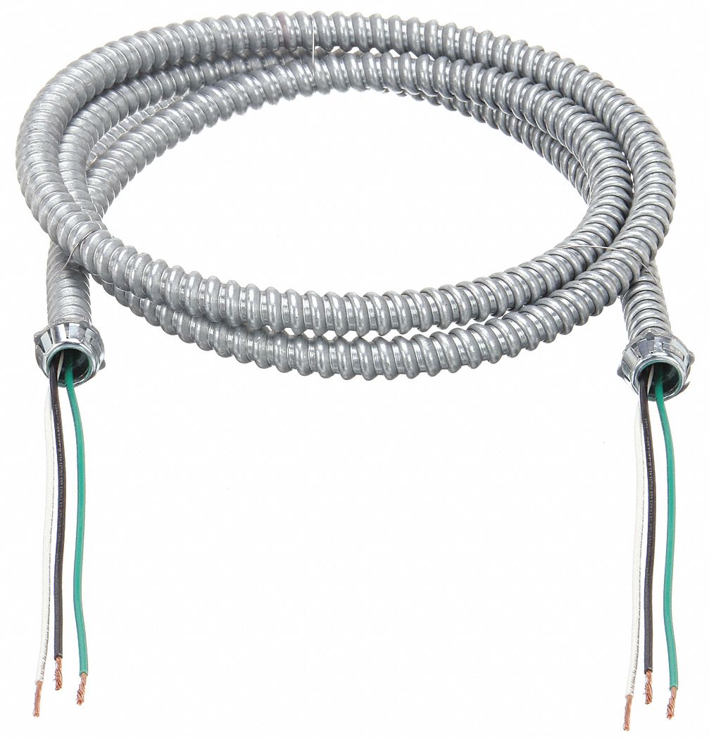 SOUTHWIRE, 14 AWG, 3 Conductors, Metal Clad Whip - 25K881|55292901 ...