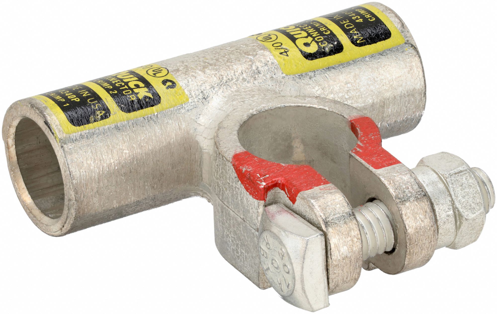 FUSION Battery Terminal: Flag, Crimp, 4/0 ga, Yellow Color, Positive ...