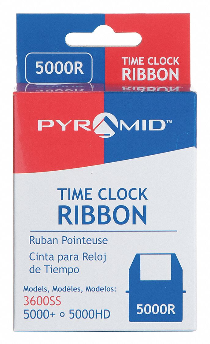 PYRAMID, Black, Compatible with 25KK02/25KK03, Time Clock Ribbon ...