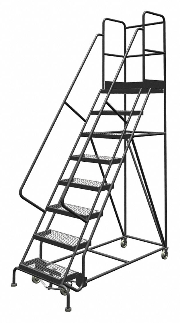 TRI-ARC, 6.7 ft Platform Ht, Unassembled, Rolling Ladder - 25NW76 ...