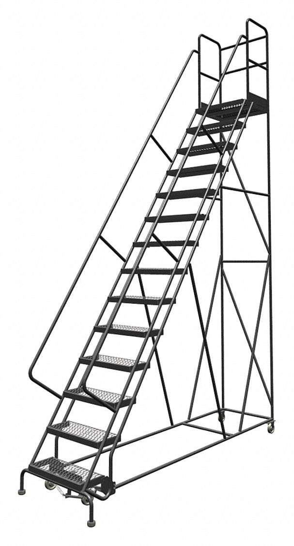 TRI-ARC, 11.7 ft Platform Ht, Unassembled, Rolling Ladder - 25NW88 ...