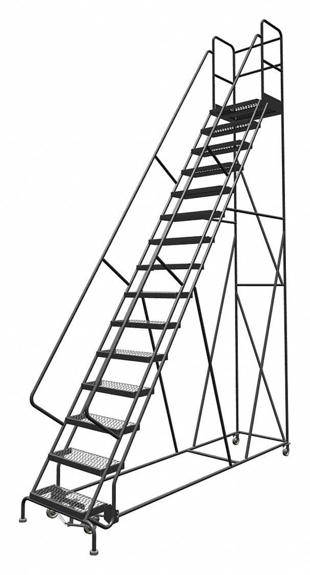 TRI-ARC, 12.5 ft Platform Ht, Unassembled, Rolling Ladder - 25NW90 ...