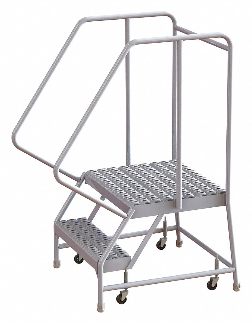 TRI-ARC, 1.7 ft Platform Ht, Assembled, Rolling Ladder - 25NX79 ...