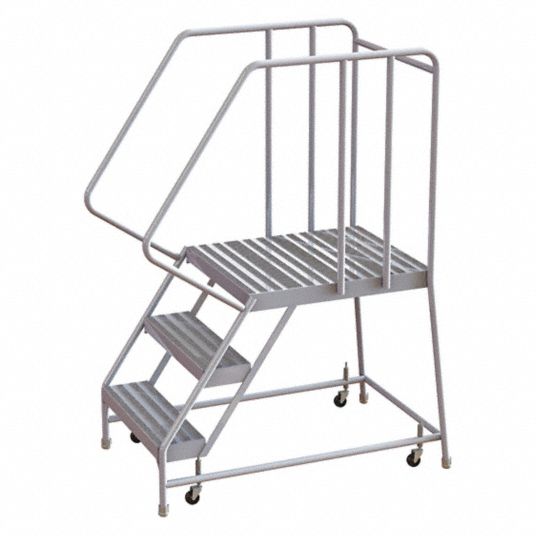 TRI-ARC, 2.5 ft Platform Ht, Assembled, Rolling Ladder - 25NX89 ...