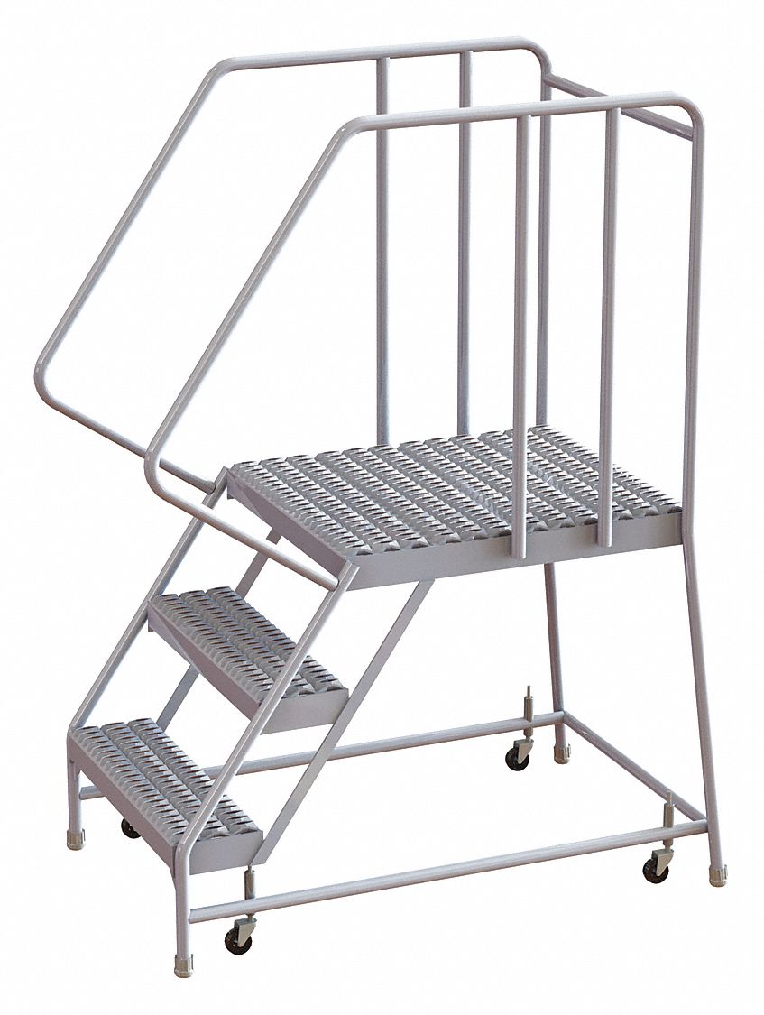 TRI-ARC, 2.5 ft Platform Ht, Assembled, Rolling Ladder - 25NX98 ...