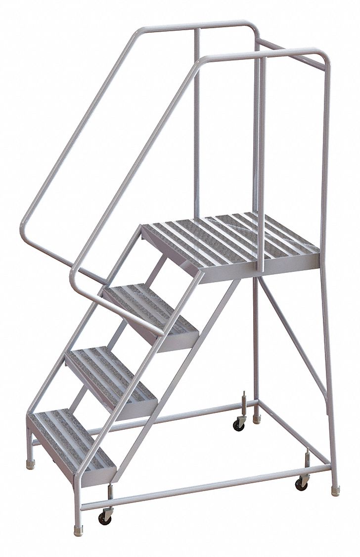 TRI-ARC, 3.3 ft Platform Ht, Assembled, Rolling Ladder - 25NY01 ...