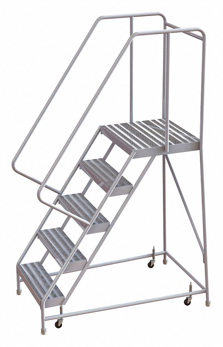 TRI-ARC, 4.2 ft Platform Ht, Assembled, Rolling Ladder - 25NY13 ...