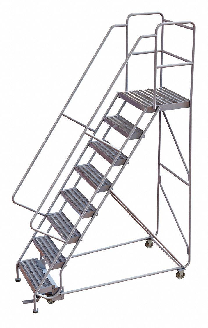 TRI-ARC, 6.7 ft Platform Ht, Assembled, Rolling Ladder - 25NY49 ...