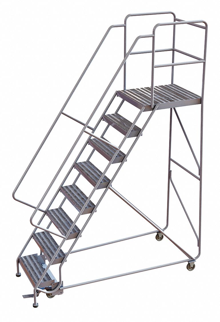 TRI-ARC, 6.7 ft Platform Ht, Assembled, Rolling Ladder - 25NY50 ...