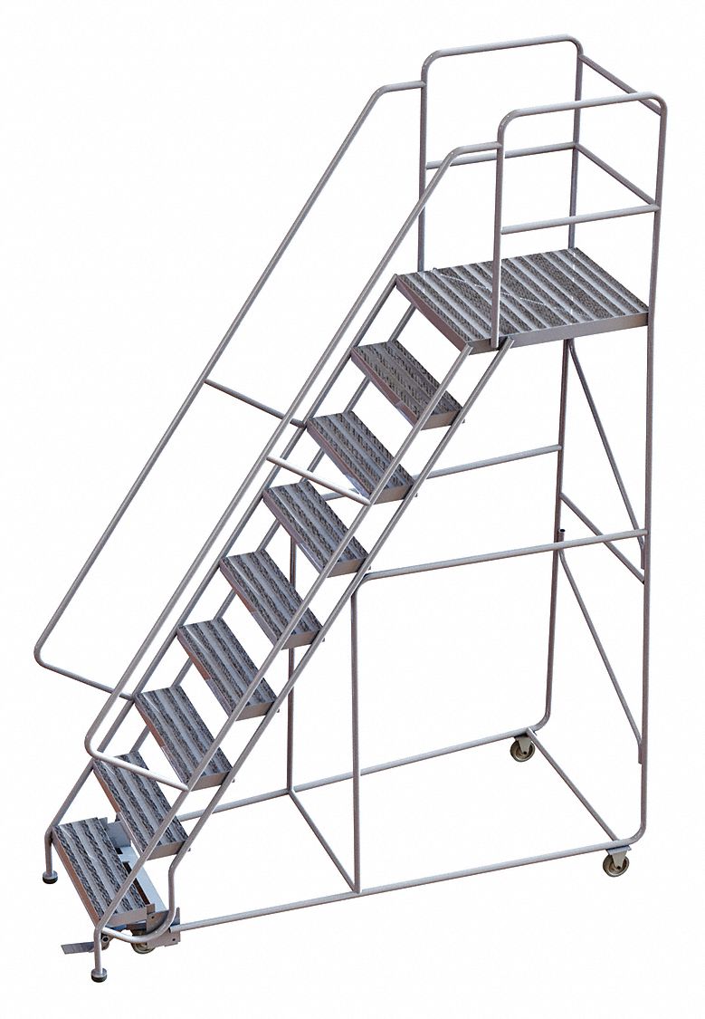 TRI-ARC, 7.5 ft Platform Ht, Assembled, Rolling Ladder - 25NY56 ...