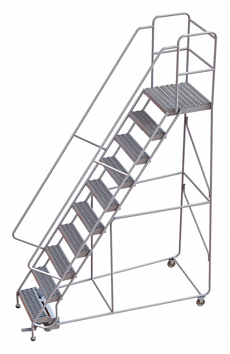TRI-ARC, 8.3 ft Platform Ht, Assembled, Rolling Ladder - 25NY64 ...